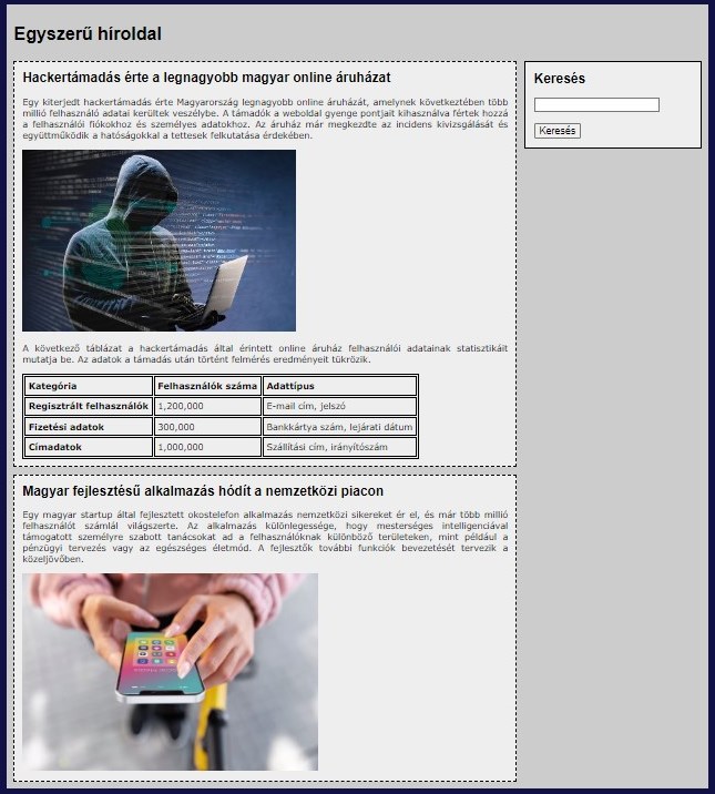Labor 04 – Webfejlesztés (HTML / CSS) - BMEVIAUAC10 - Informatika 2